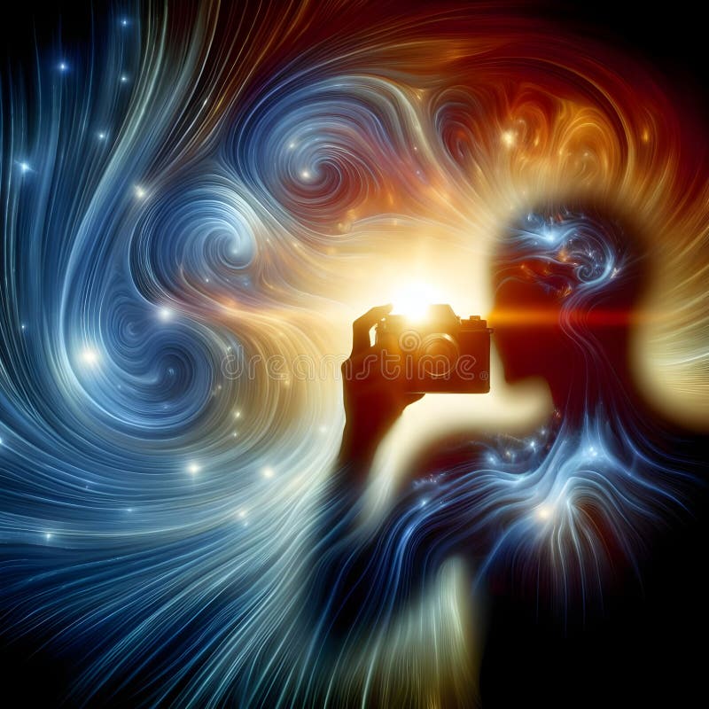 An Image of a Person S Inner Spiritual Revealed through a Camera that ...