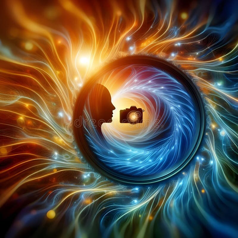 An Image of a Person S Inner Spiritual Revealed through a Camera that ...