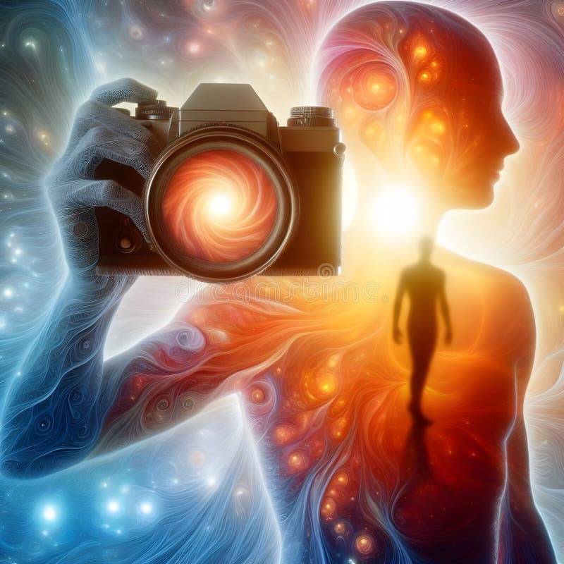 An Image of a Person S Inner Spiritual Revealed through a Camera that ...