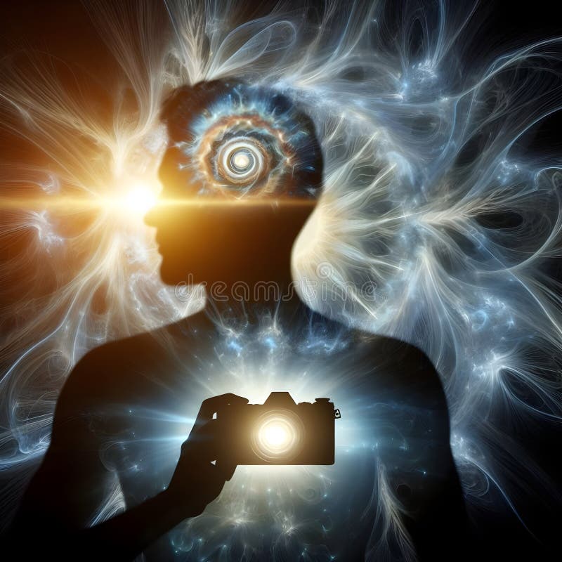 An Image of a Person S Inner Spiritual Revealed through a Camera that ...