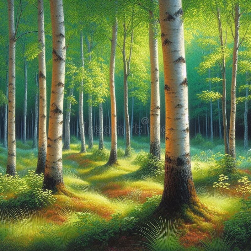 Playing with Light and Shadow of Trees Trunk in Light Shades in the ...