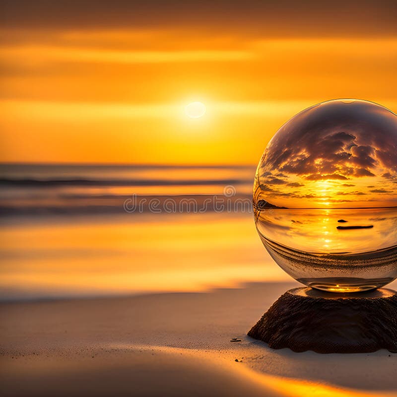 Image of the Reflective Glass Crystal Ball of the Scene by Which the ...