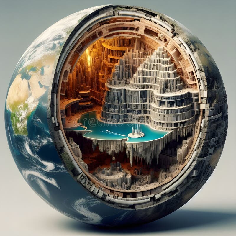 Image of the Surrealistic View of a Hidden Isometric City World ...