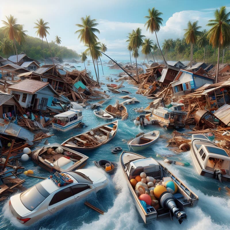 A Tsunami Hit the Community Whereby Completely Destroyed or Damaged the ...