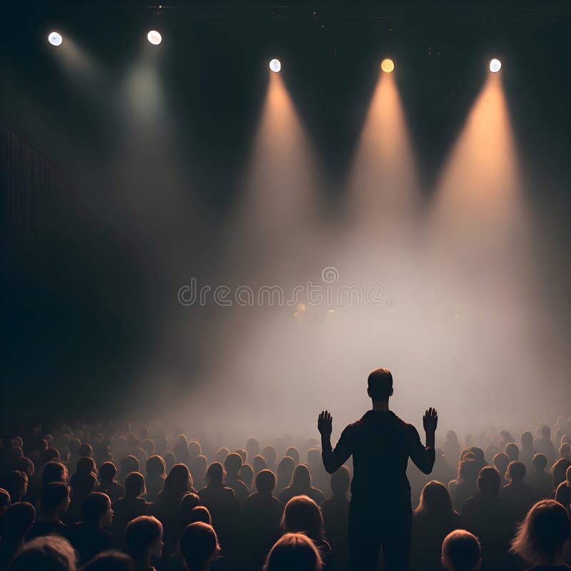 Image of the a Vast Crowd of Hands, Illuminated by a Dreamy and Foggy ...