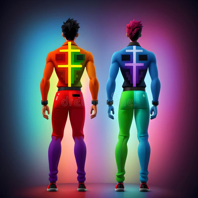 Image of a Vibrant Cascade of Colorful Binary Matrix Code, Forming the ...