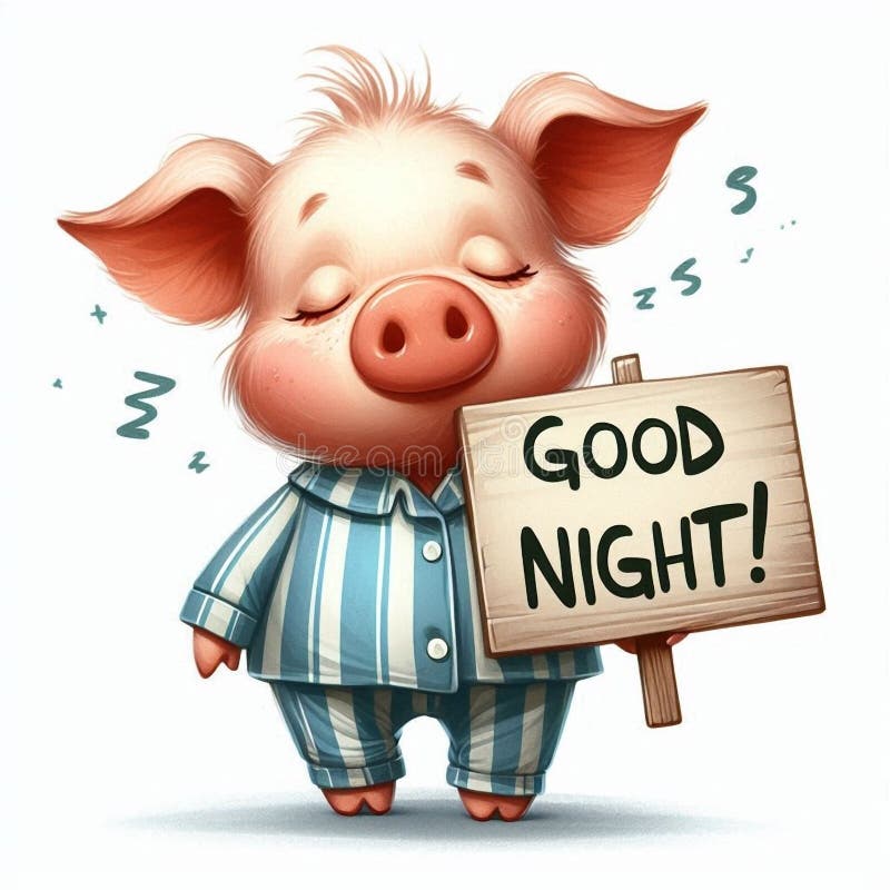 Whimsical Caricature Animals Holding a Placard with Large Text "Good ...