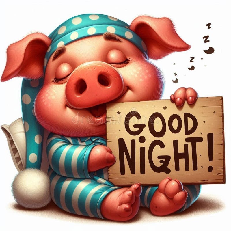 Whimsical Caricature Animals Holding a Placard with Large Text "Good ...