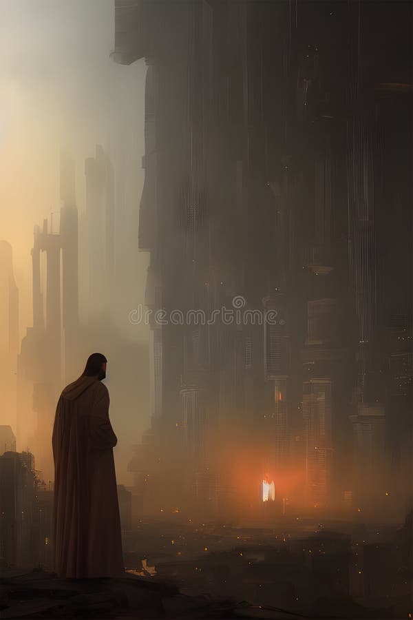 Imaginary Scene of the Savior of the World Stands in the Midst of the ...