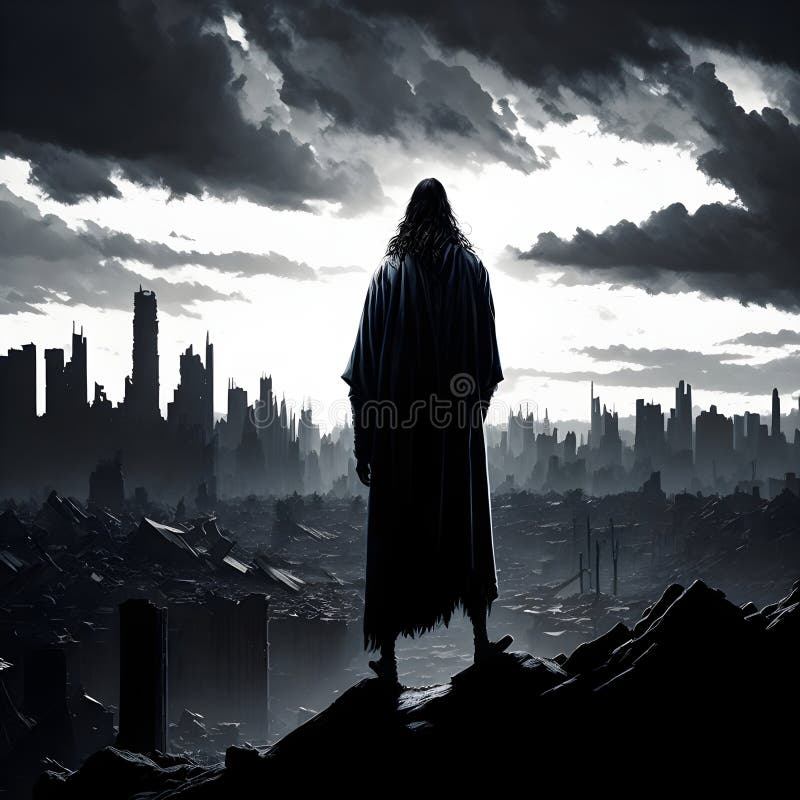 Imaginary Scene of the Savior of the World Stands in the Midst of the ...