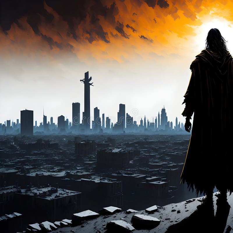 Imaginary Scene of the Savior of the World Stands in the Midst of the ...