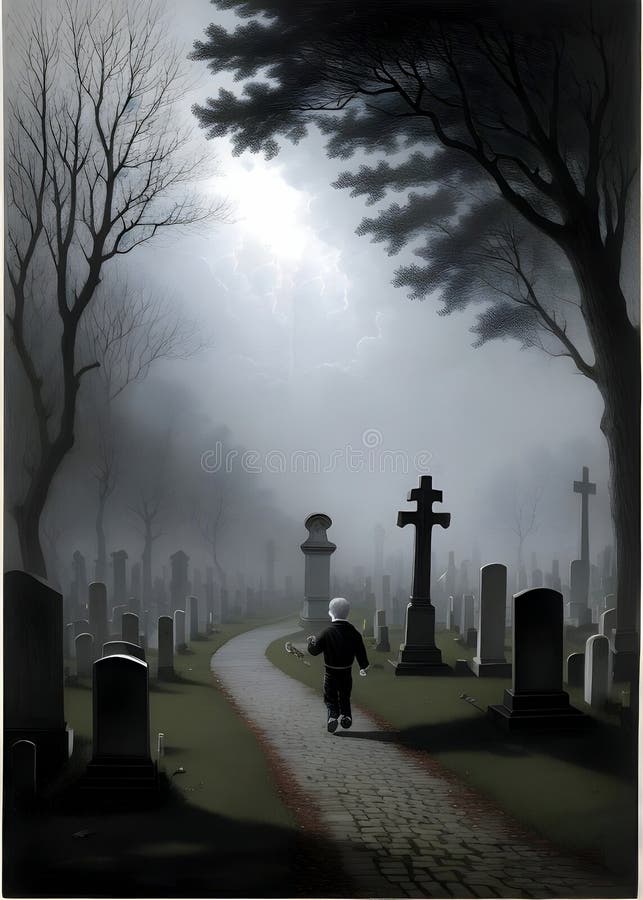 Image of Leisure Activity People Do at Night Time at the Cemetery ...