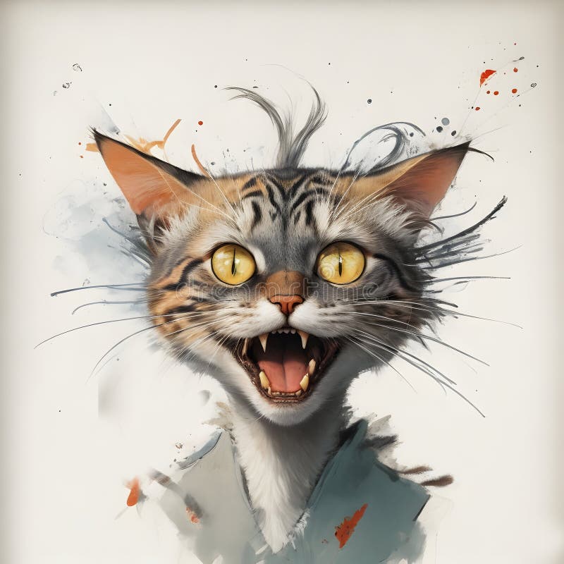 Images of the Crazy Character of Dog and Cat in the Style of Ralph ...