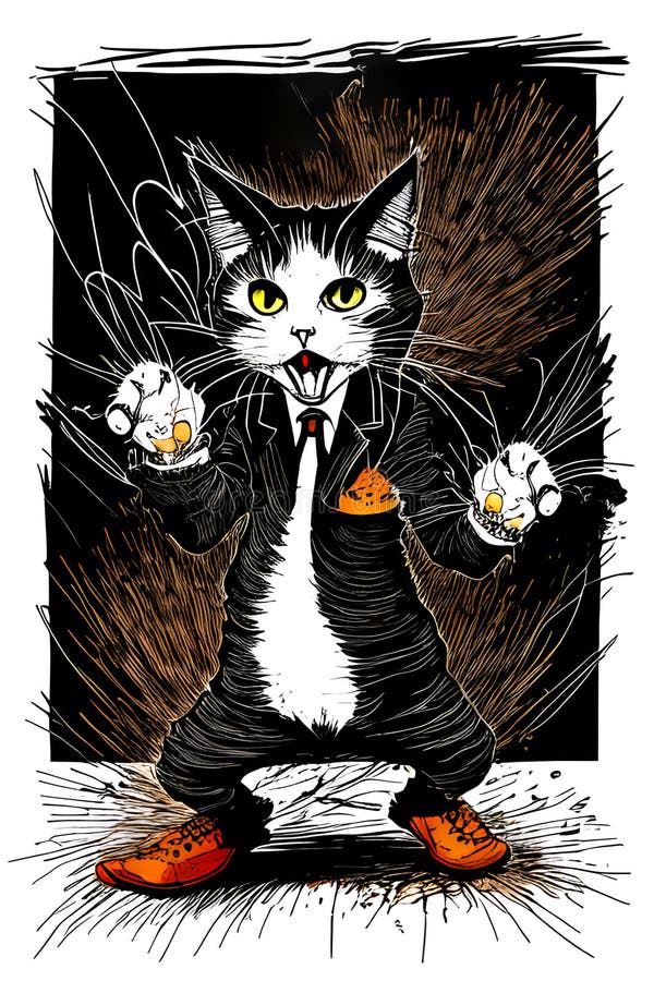 Images of the Crazy Character of Dog and Cat in the Style of Ralph ...