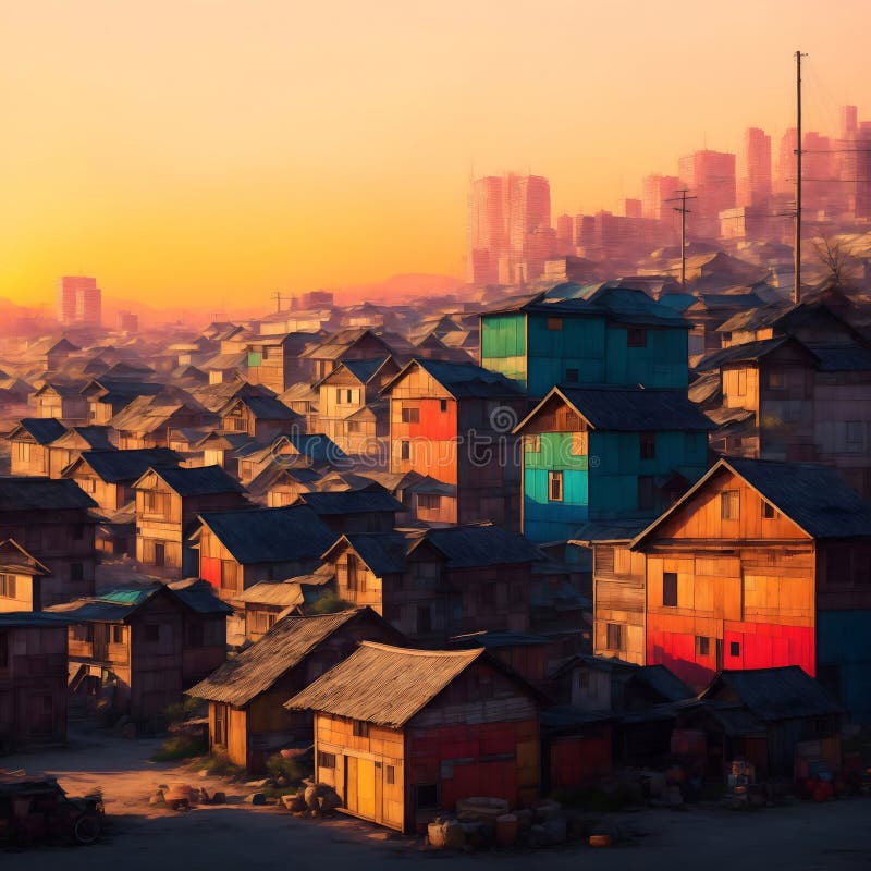 Image of the Multicolored Gigantic Scale Buildings Pile and Stack Up ...