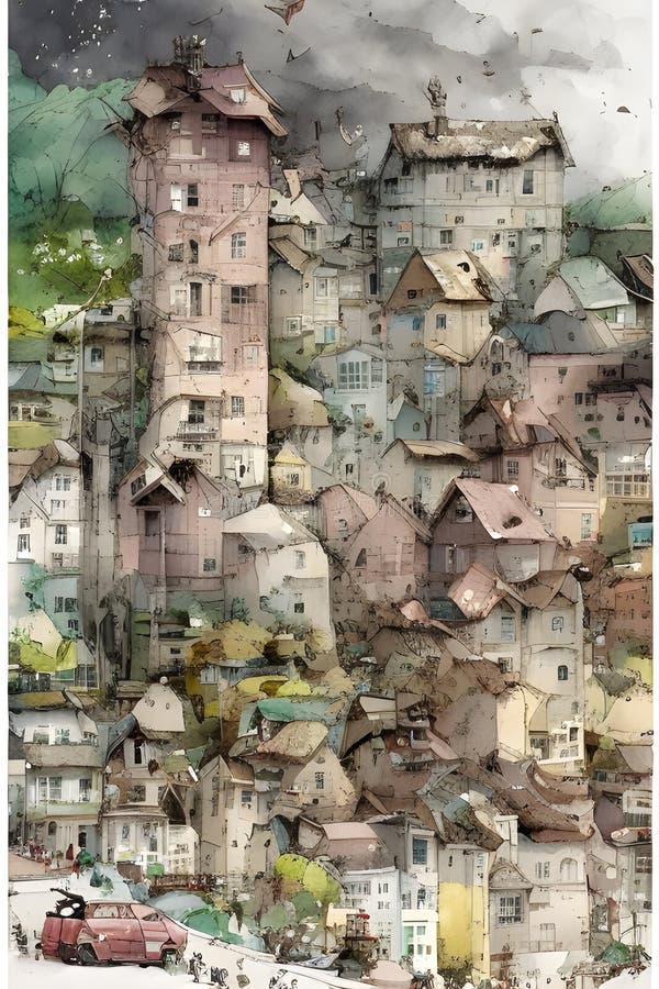 Image of the Multicolored Gigantic Scale Buildings Pile and Stack Up ...