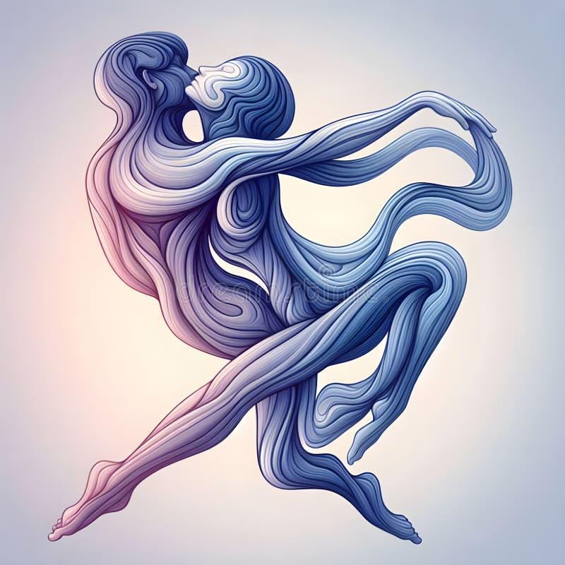 Abstract Visual Illusion Featuring Two People Entwined Together Stock ...