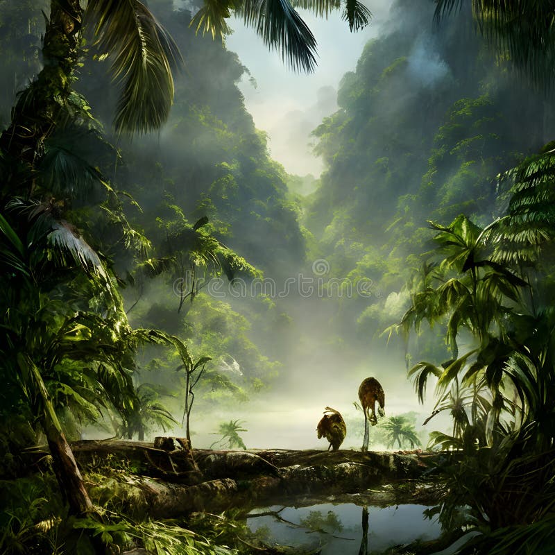 Image of a Brazilian Amazon Thick Jungle Landscape at Different Weather ...