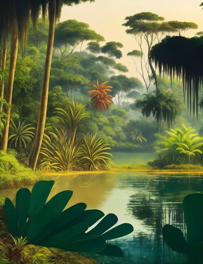 Image of a Brazilian Amazon Thick Jungle Landscape at Different Weather ...