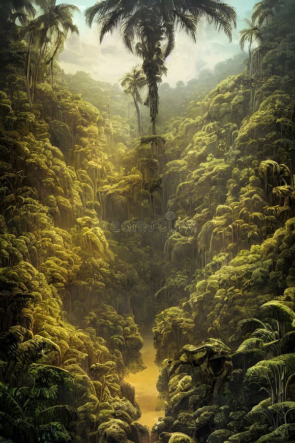 Image of a Brazilian Amazon Thick Jungle Landscape at Different Weather ...