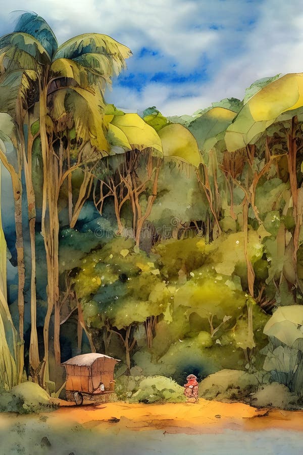 Image of a Brazilian Amazon Thick Jungle Landscape at Different Weather ...