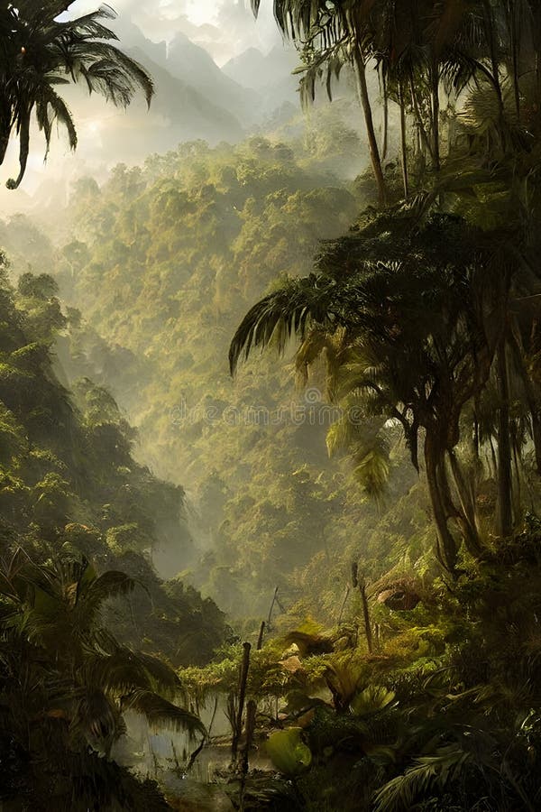 Image of a Brazilian Amazon Thick Jungle Landscape at Different Weather ...