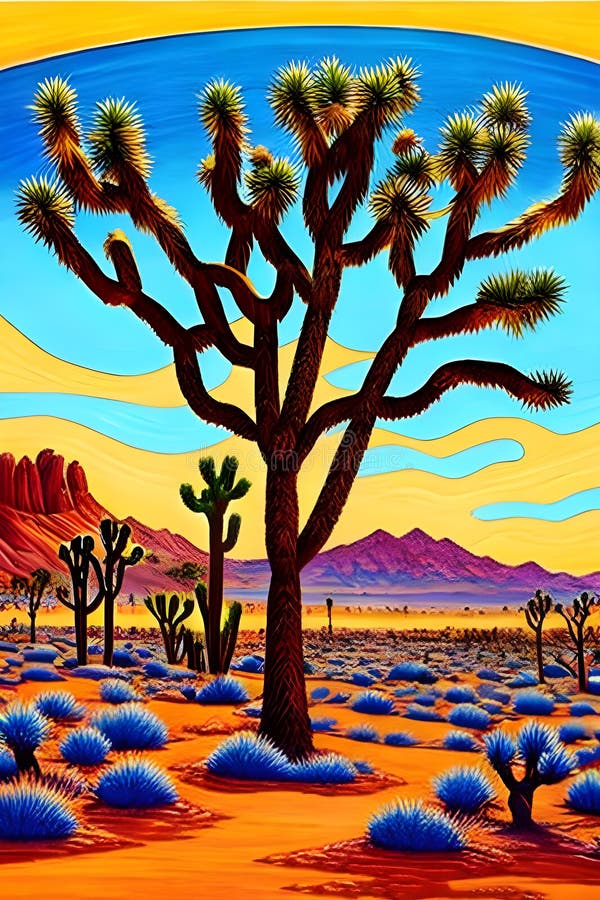 Joshua Tree Desert Stock Illustrations – 816 Joshua Tree Desert Stock ...