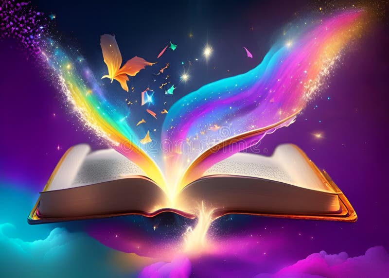 The Colorful Magical Huge Tree with a Kaleidoscope of Colors Bursting ...