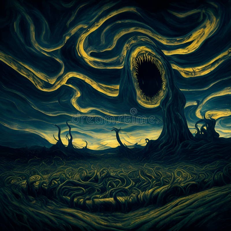 Painterly Image of the Petrifying Looks of the Scream Munch with Giger ...