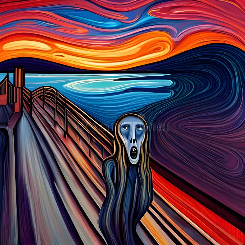 Painterly Image of the Petrifying Looks of the Scream Munch with Giger ...