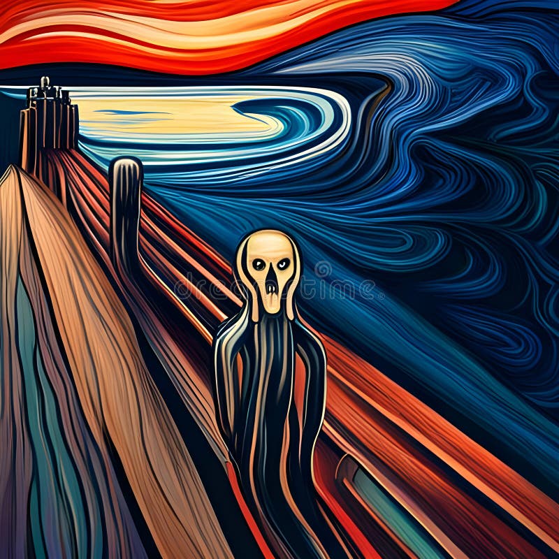 Painterly Image of the Petrifying Looks of the Scream Munch with Giger ...
