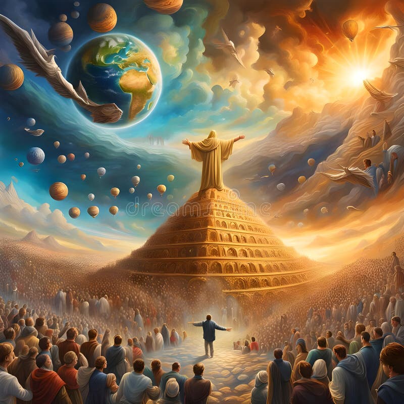 Painterly Image of Revelation Rapture of the Return of Christ To Earth ...