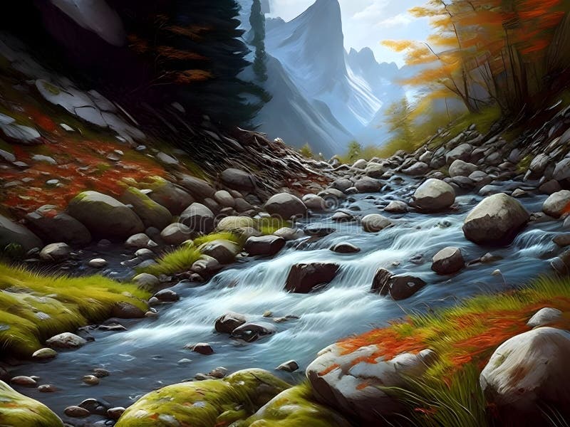 Image of the Slow Exposure Photography of Water Streaming Down from the ...