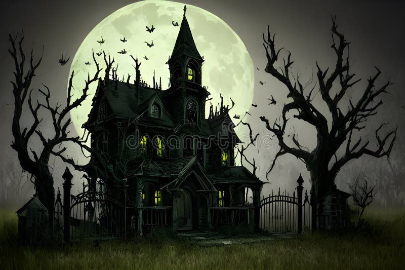Image of a Very Old Vintage Gothic Haunted Scary and Evil Abandoned ...