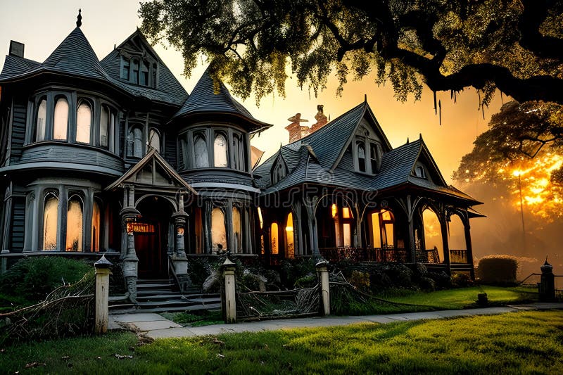 Image of a Very Old Vintage Gothic Haunted Scary and Evil Abandoned ...