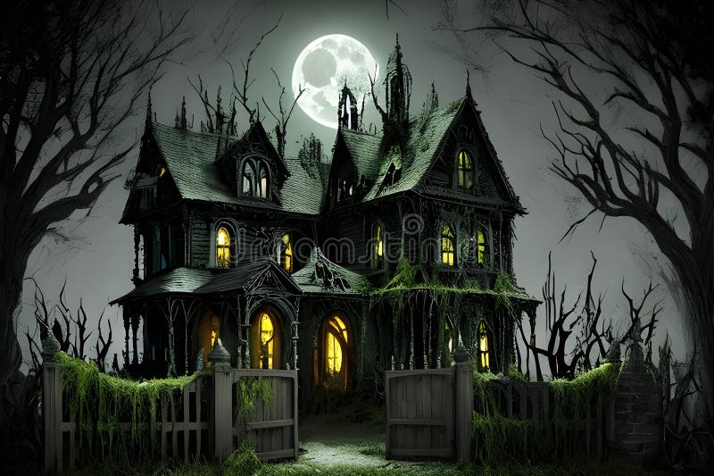Image of a Very Old Vintage Gothic Haunted Scary and Evil Abandoned ...