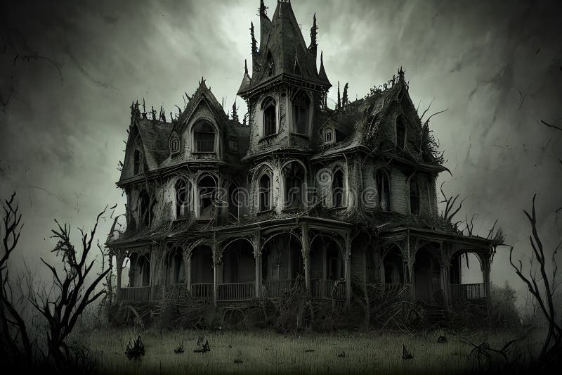 Image of a Very Old Vintage Gothic Haunted Scary and Evil Abandoned ...