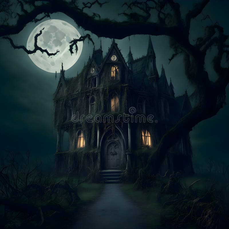 Image of a Very Old Vintage Gothic Haunted Scary and Evil Abandoned ...