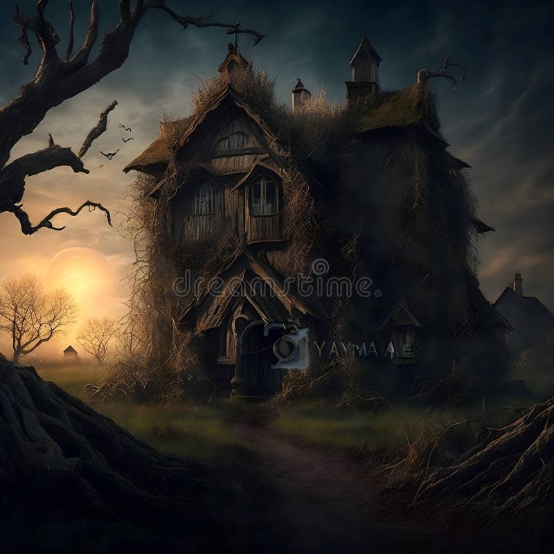 Image of a Very Old Vintage Gothic Haunted Scary and Evil Abandoned ...