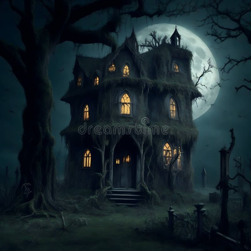 Image of a Very Old Vintage Gothic Haunted Scary and Evil Abandoned ...