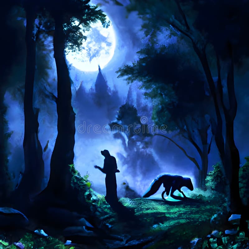 Image of the a Vivid Illustration of a Mysterious Shadow Creature ...