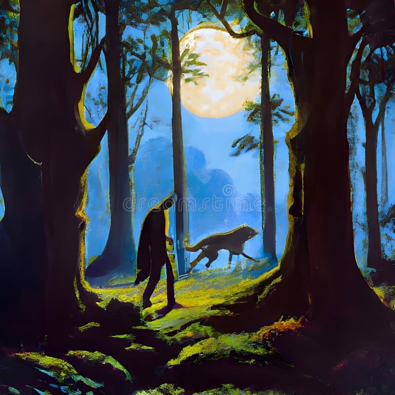 Image of the a Vivid Illustration of a Mysterious Shadow Creature ...