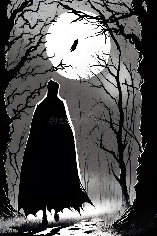 Image of the a Vivid Illustration of a Mysterious Shadow Creature ...