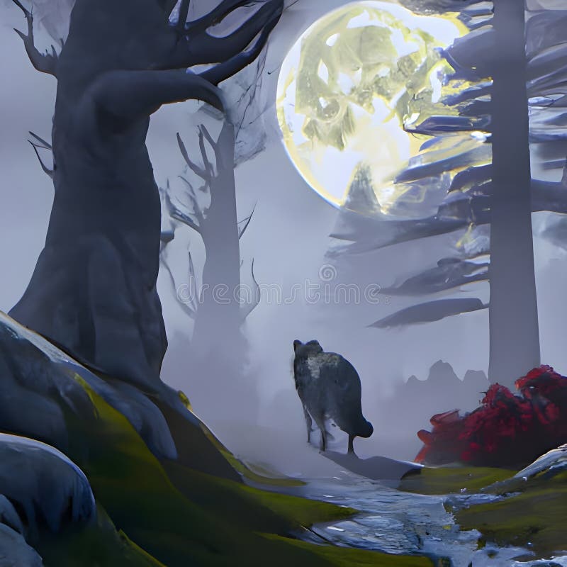 Image of the a Vivid Illustration of a Mysterious Shadow Creature ...