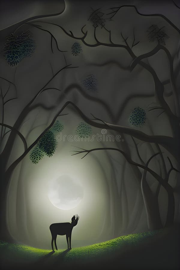 Image of the a Vivid Illustration of a Mysterious Shadow Creature ...