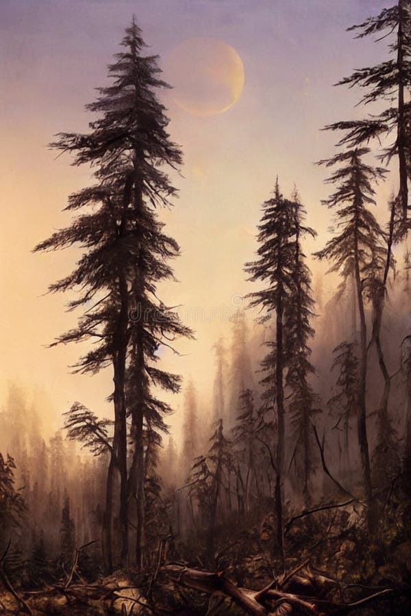 Image of the Wood or Expansion Deforestation Landscape Scene at Golden ...