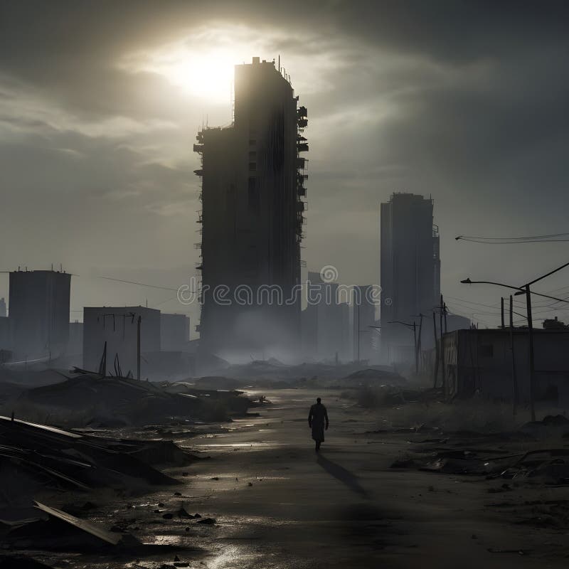 Paintingly Image of the Haunting Aftermath of the Apocalypse, with ...