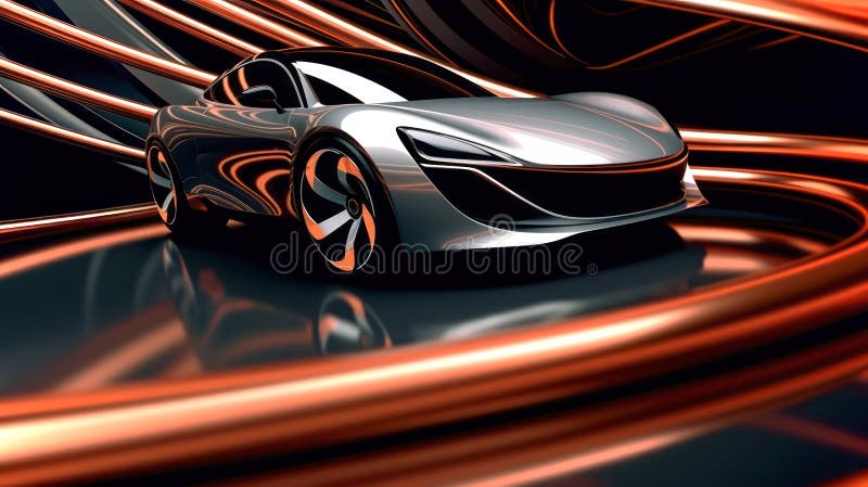 Artificial Intelligence Generated Racing Car Design in Stylized Indoor ...