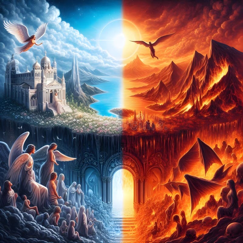 Heaven Hell People Stock Illustrations – 592 Heaven Hell People Stock Illustrations, Vectors ...