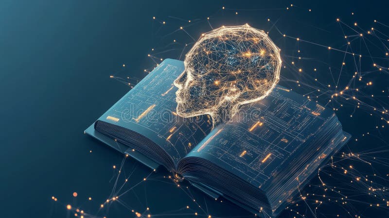 Artificial Intelligence Glowing Over Open Book Learning New Information ...
